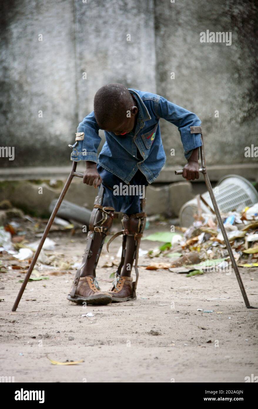 Crutches victim hi-res stock photography and images - Alamy