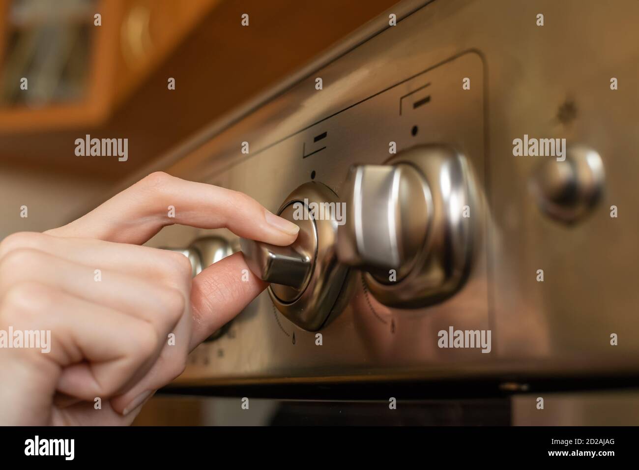 Blue flame on stainless steel hi-res stock photography and images - Alamy