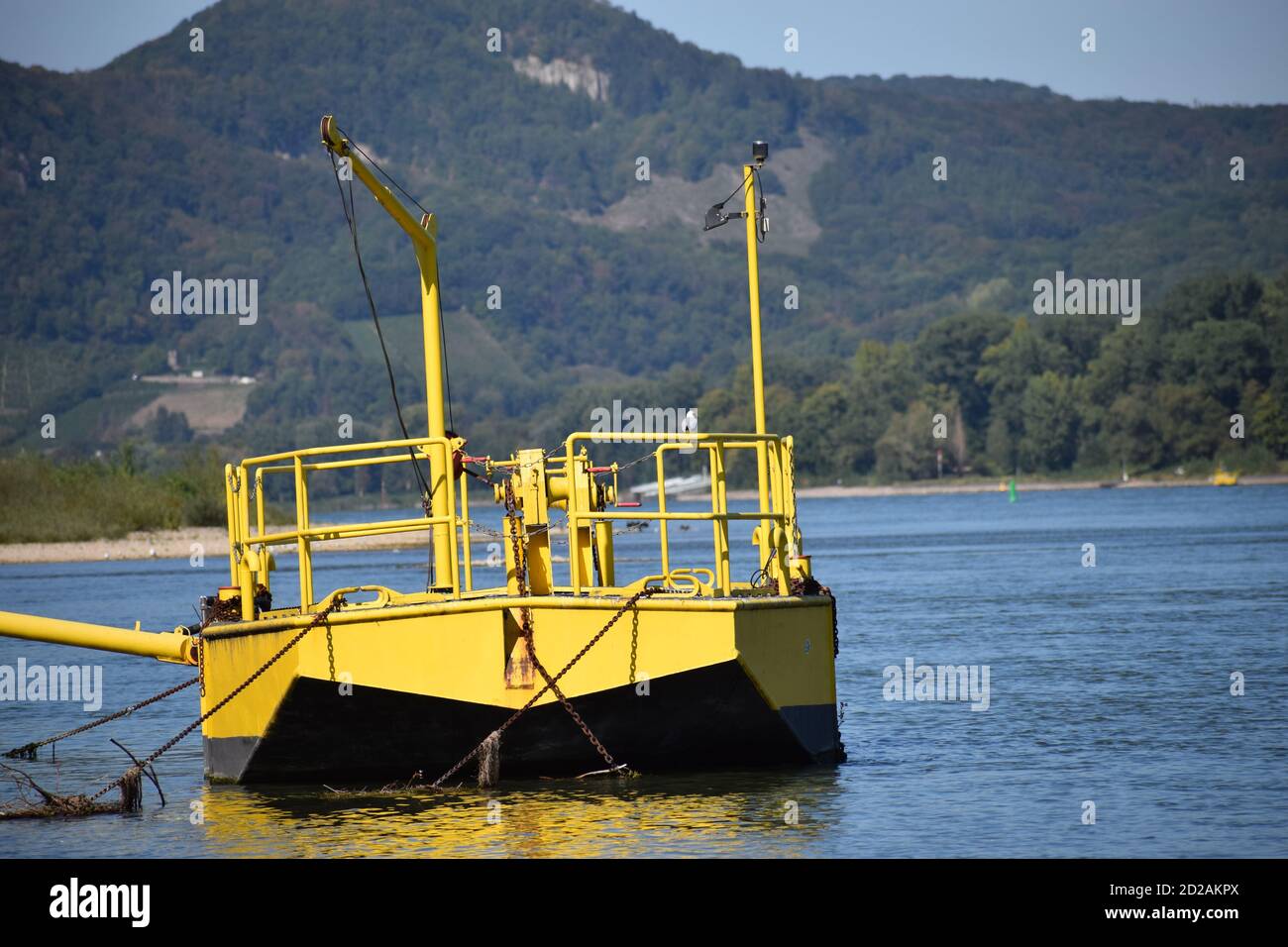 yellow ship jetty Stock Photo - Alamy