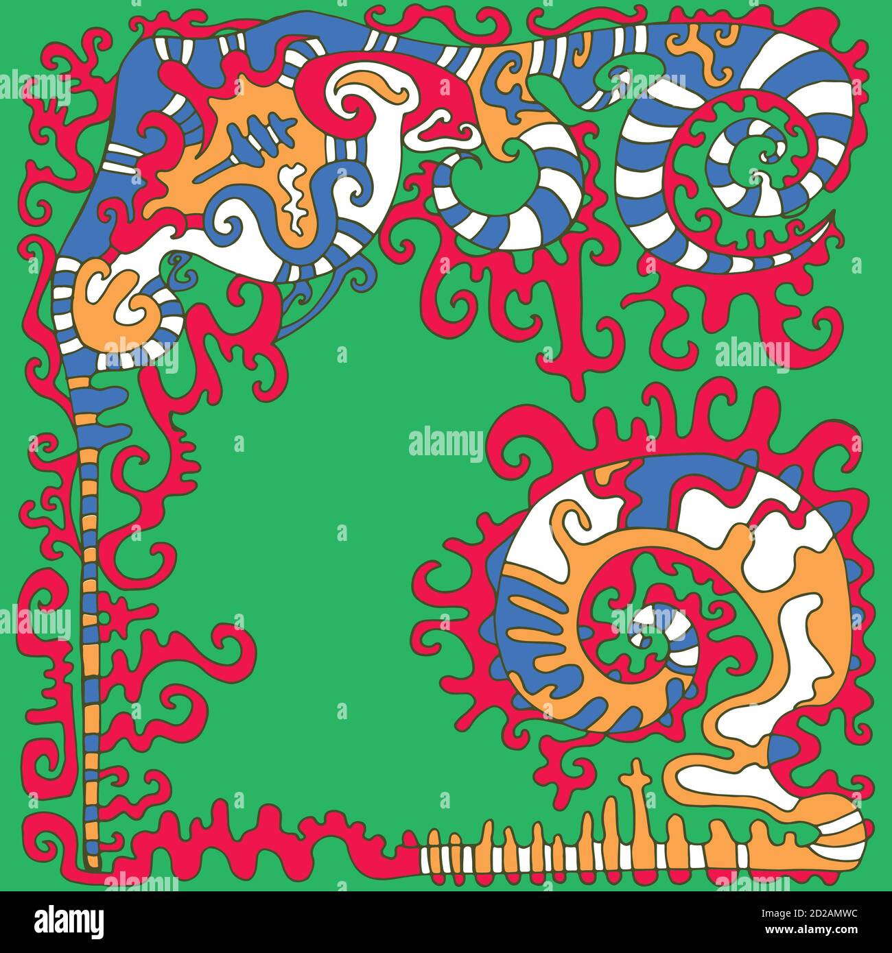 Tribal psychedelic ethnic background. Isolated pattern.Vector ha Stock ...