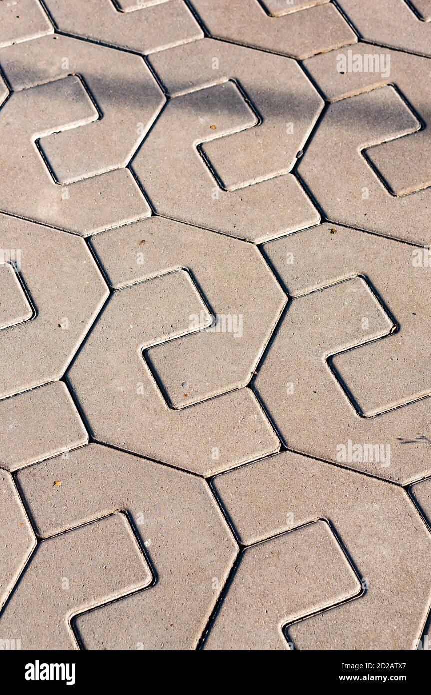 Vertical shot of mosaic stone pavement under the sunlight Stock Photo ...