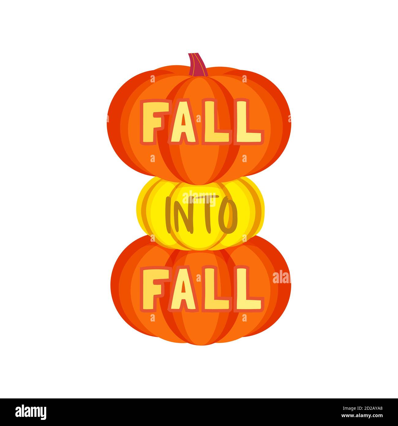 Fall into Fall pumpkin icon vector illustration Stock Vector Image ...