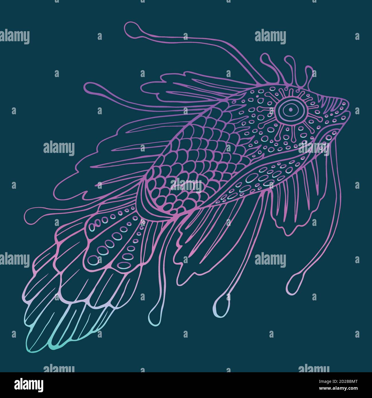 Fantasy mystical fish Stock Vector Image & Art - Alamy