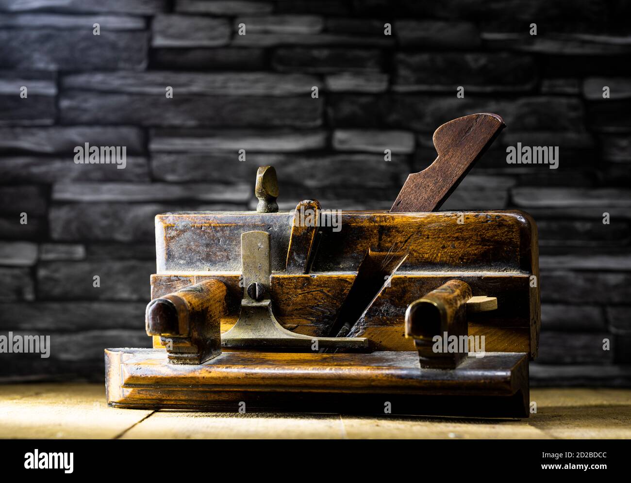 Vintage Wooden Hand Plane Stock Photo - Alamy