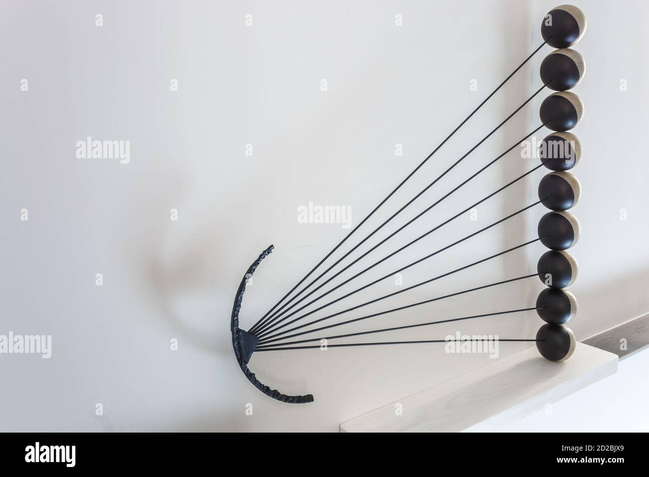 abstract design of balls on metal rods Stock Photo - Alamy