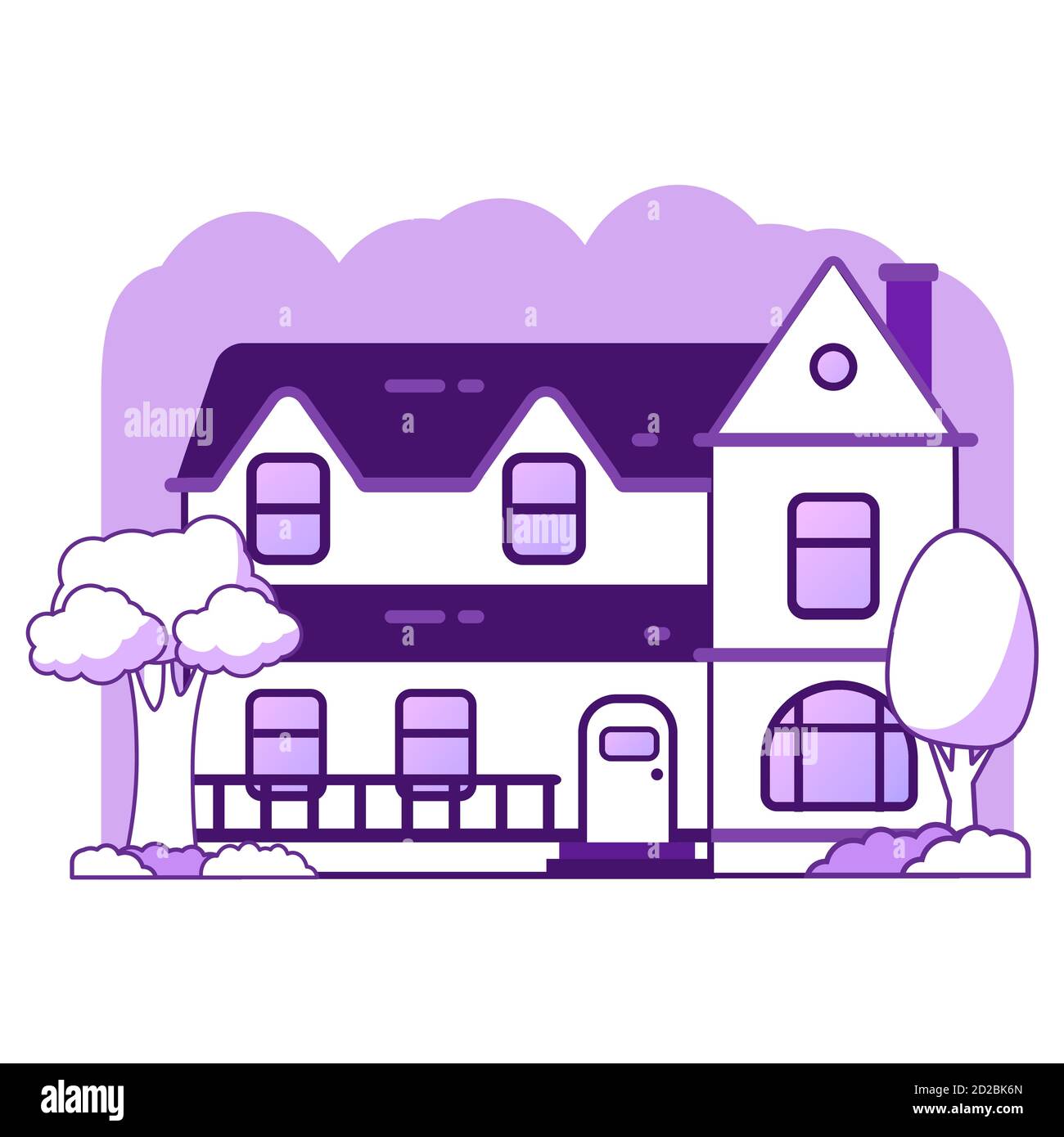 Modern suburban houses in Stock Vector Images - Alamy