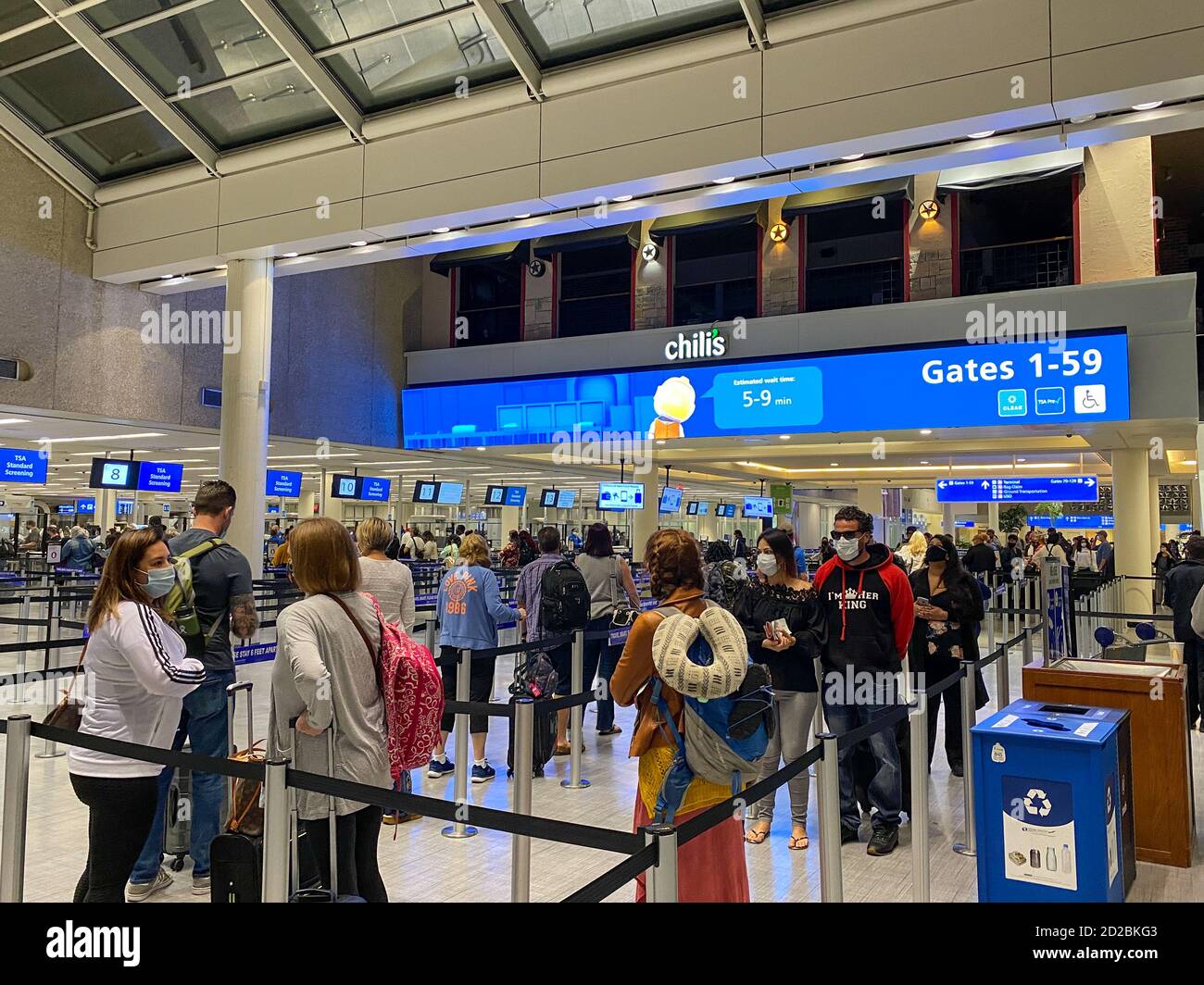 Orlando, FL/USA - 10/2/20: People walking through the nearly empty ...