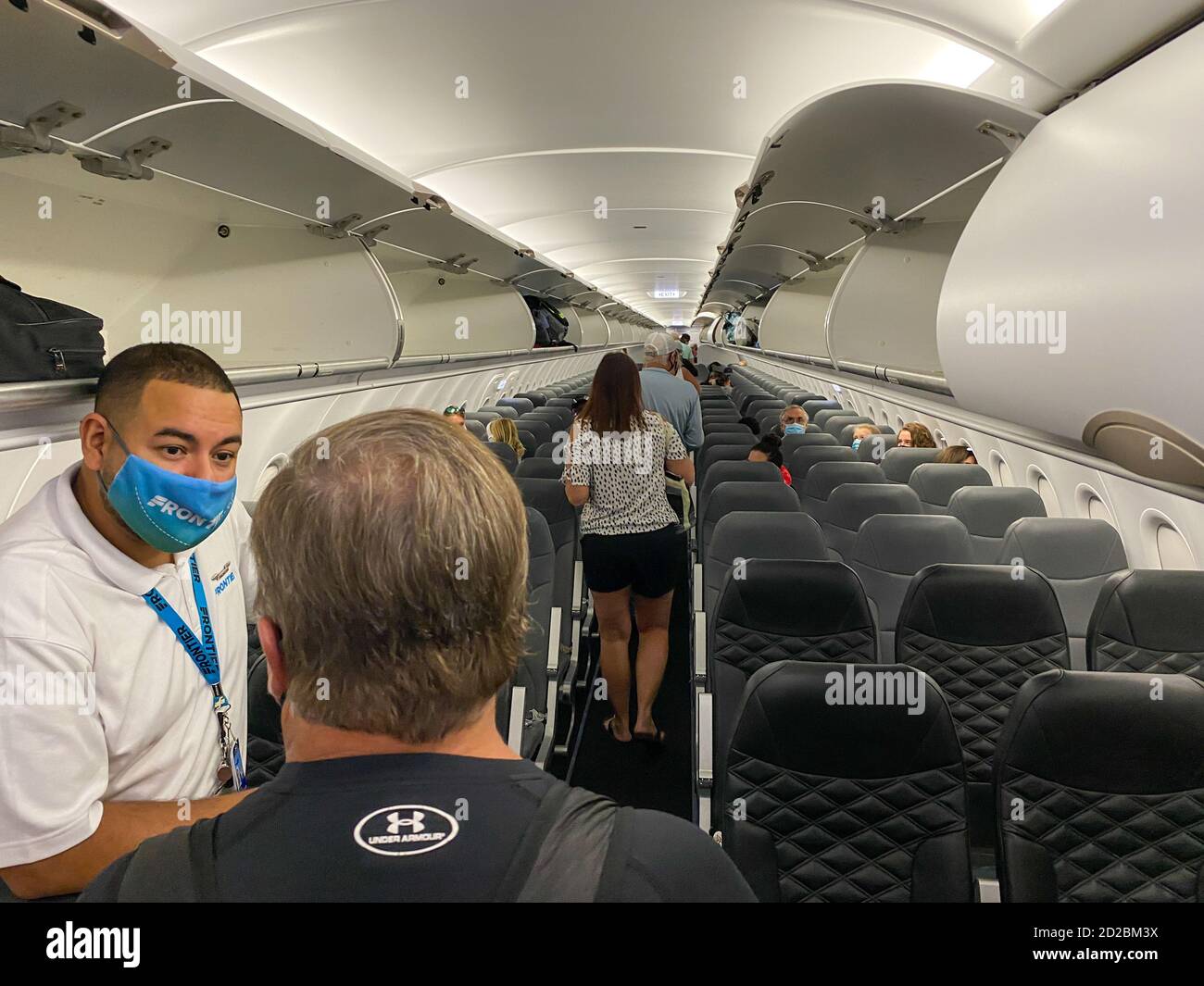 Walking Airplane Aisle