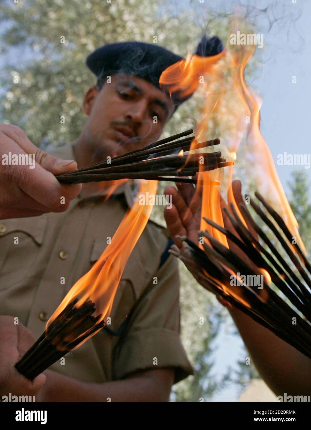 Indian Police With Sticks High Resolution Stock Photography and Images ...