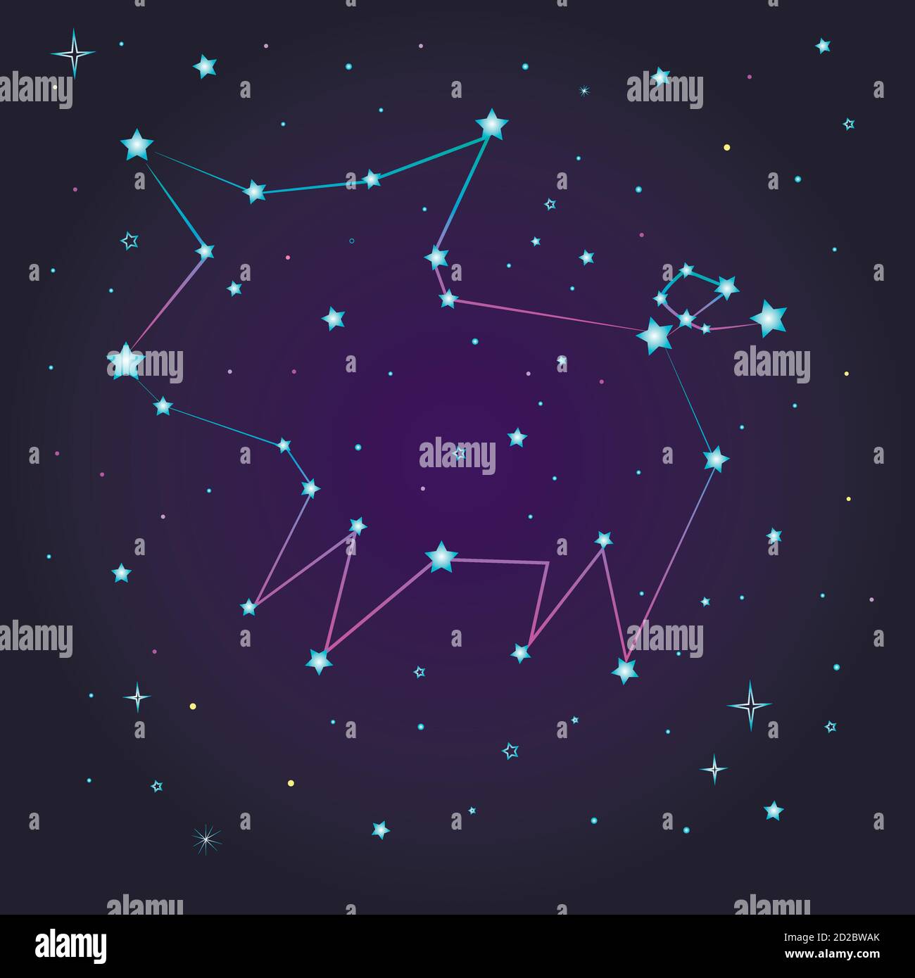 Fantasy constellation of a pig Stock Vector Image & Art - Alamy