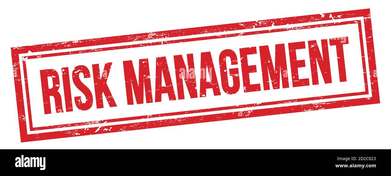 RISK MANAGEMENT text on red grungy vintage rectangle stamp Stock Photo ...