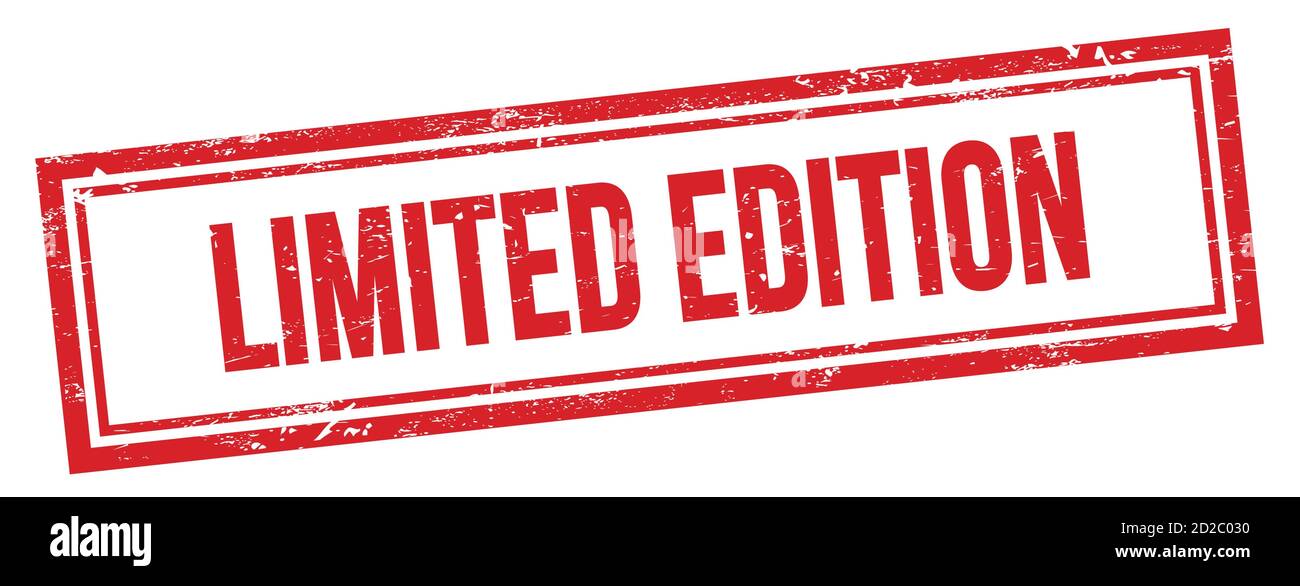 LIMITED EDITION text on red grungy vintage rectangle stamp Stock Photo ...