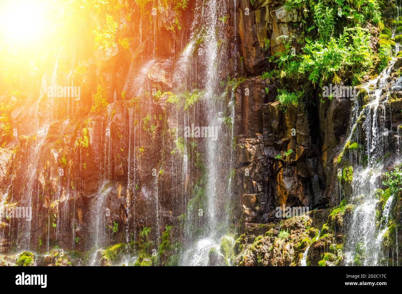 Dashbashi canyon, waterfalls in Tsalka region, Georgia on a summer ...