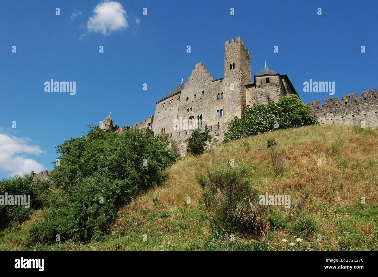 City of Carcasson, France provence, Fortified city of Catcason, south ...