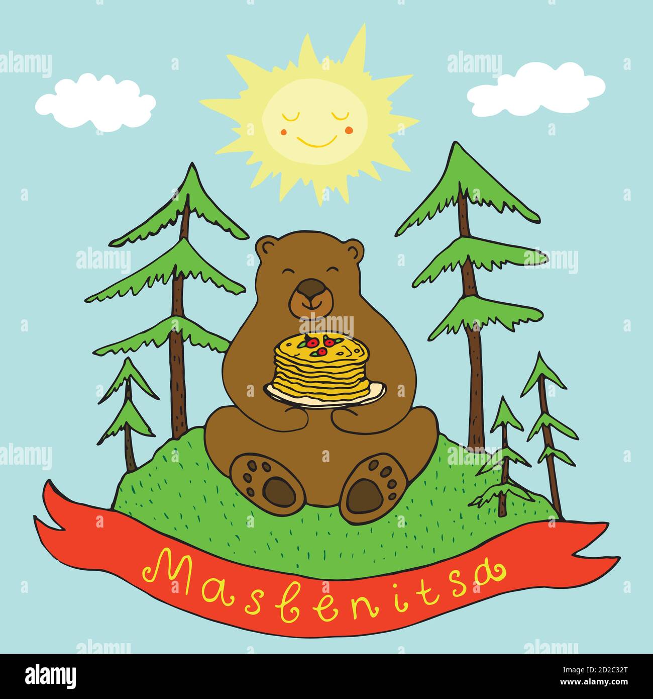 Russian maslenitsa spring festival Stock Vector Images - Alamy