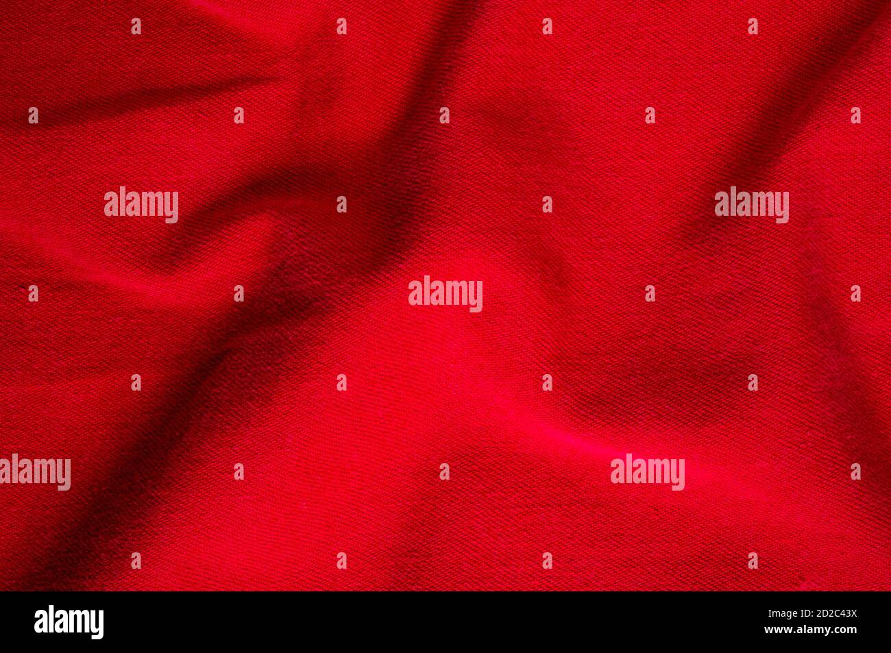 clothing items stonewashed red cotton fabric texture with seams, clasps ...