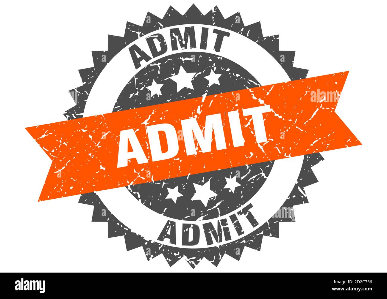 Admit stamp sign round hi-res stock photography and images - Alamy