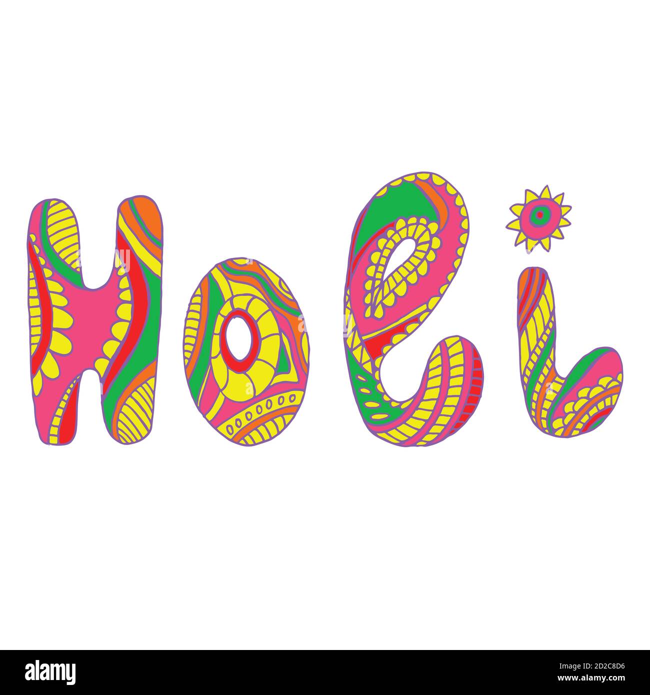 Bright color word Holi Stock Vector Image & Art - Alamy