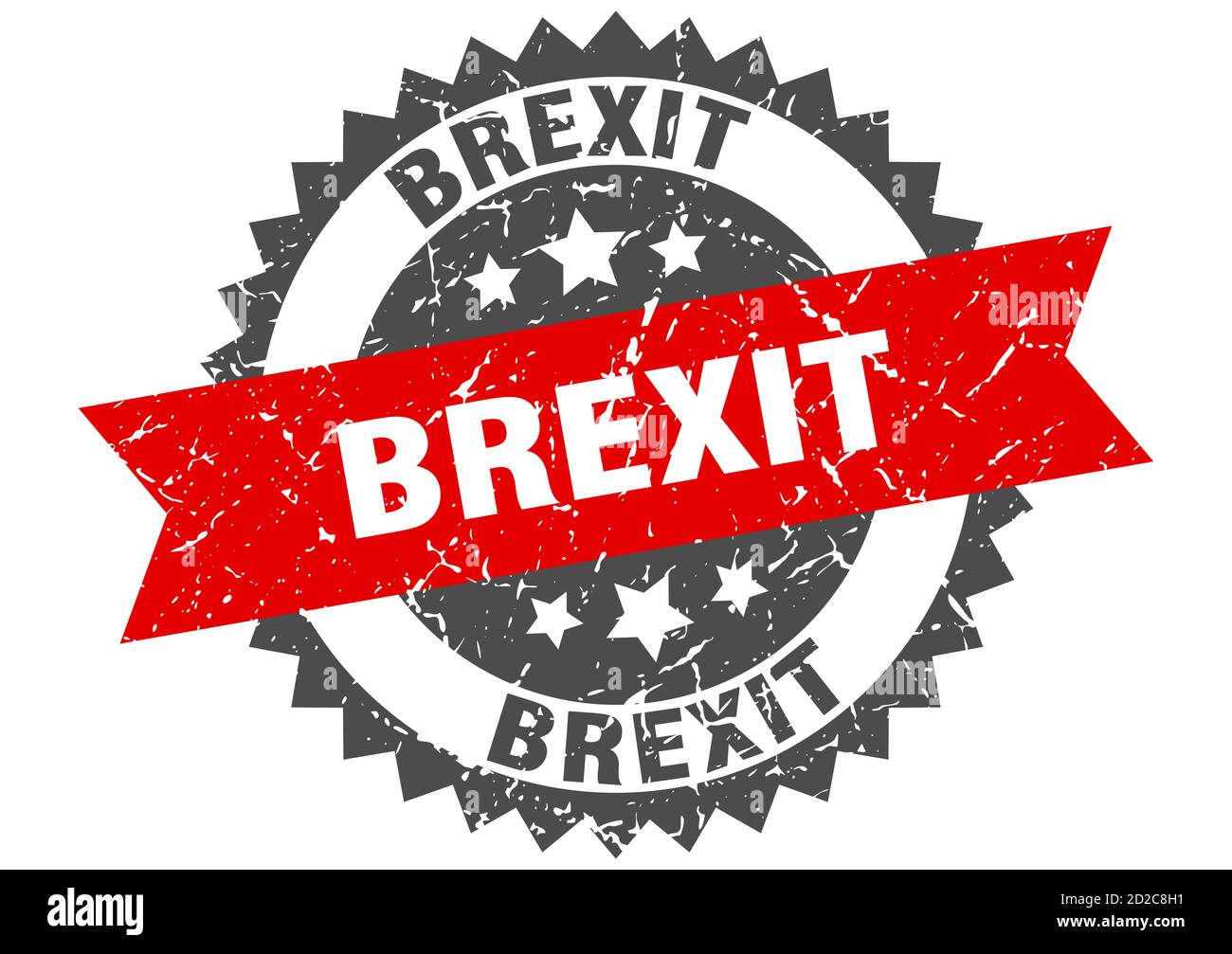 brexit stamp. round grunge sign with ribbon Stock Vector Image & Art ...