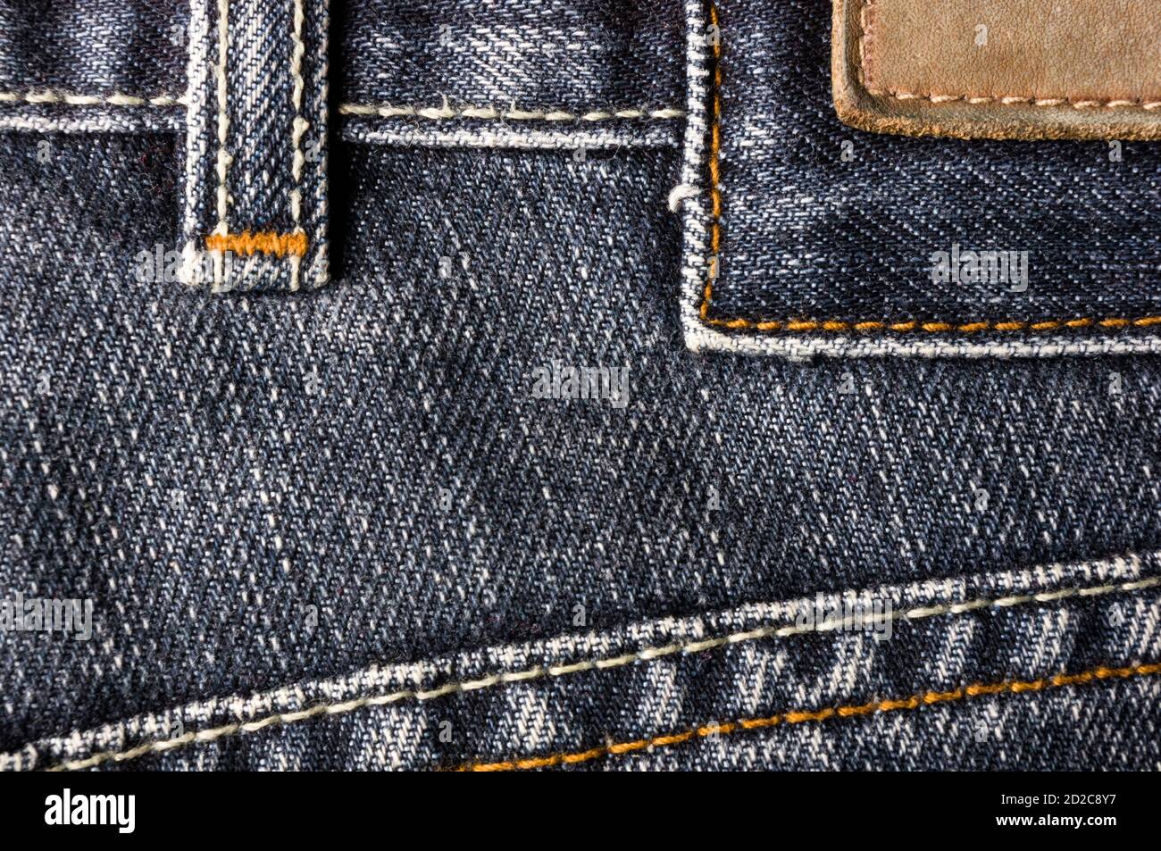 clothing items blue stonewashed faded jeans cotton fabric texture with ...