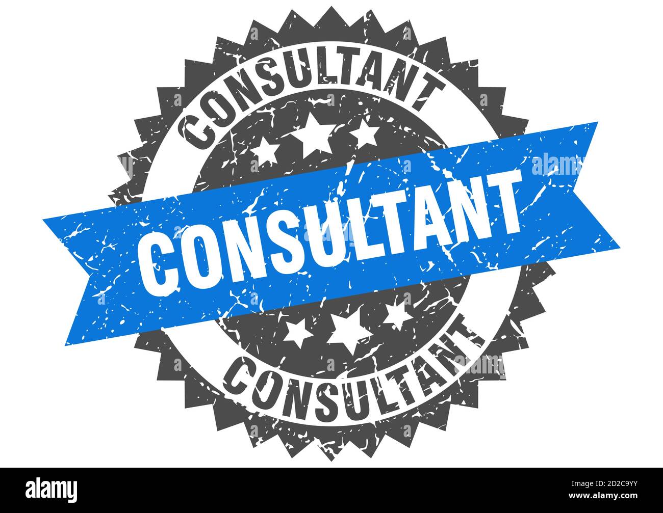 consultant stamp. round grunge sign with ribbon Stock Vector Image ...