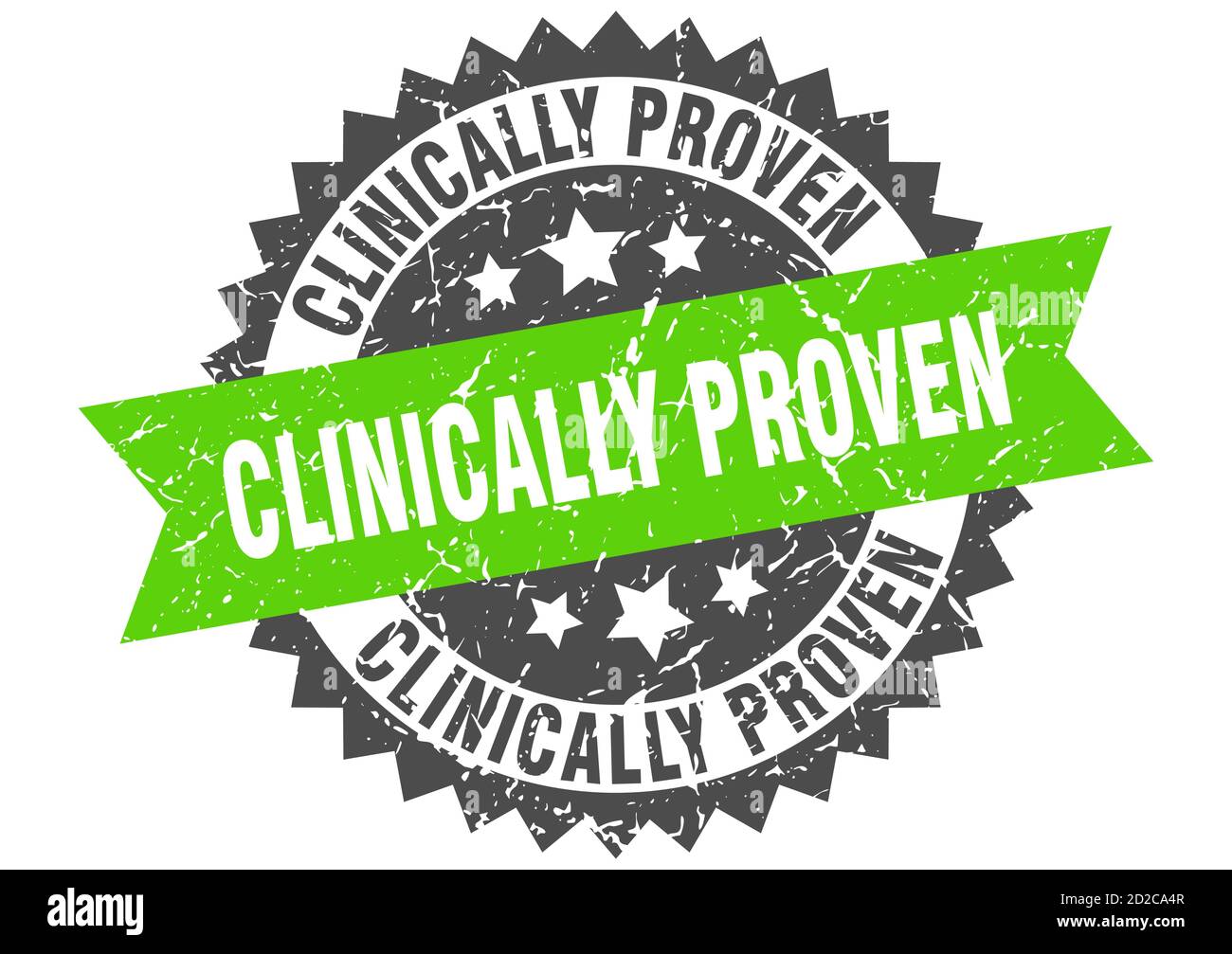 clinically proven stamp. round grunge sign with ribbon Stock Vector ...