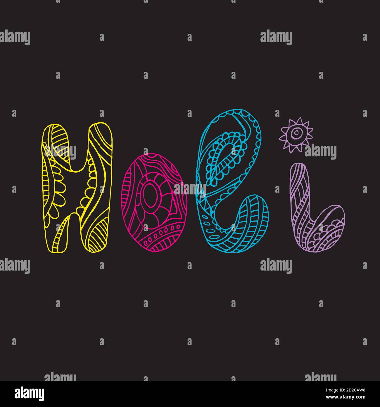Poster lettering doodle colorful Stock Vector Images - Alamy