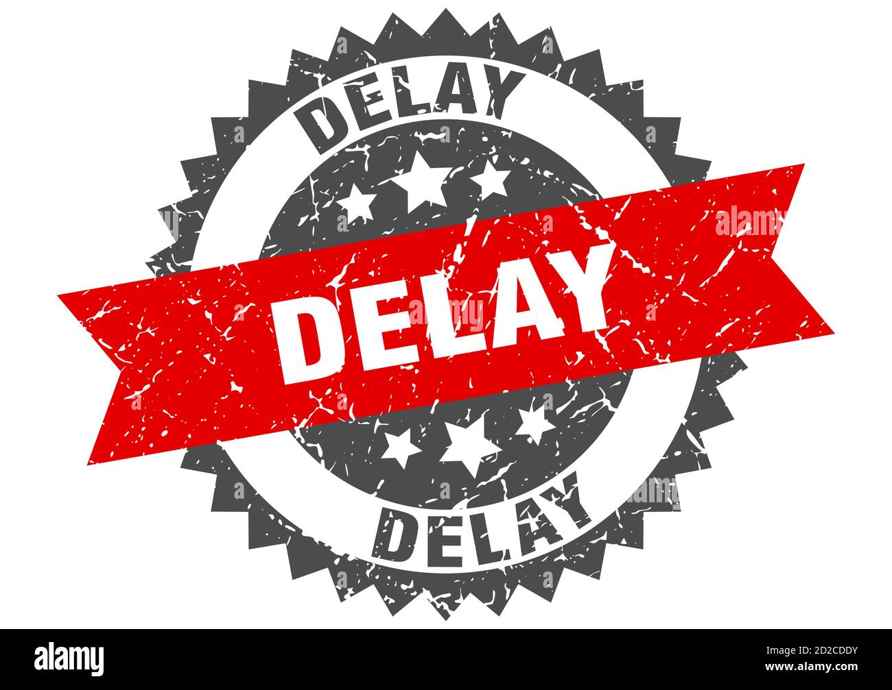 delay stamp. round grunge sign with ribbon Stock Vector Image & Art - Alamy