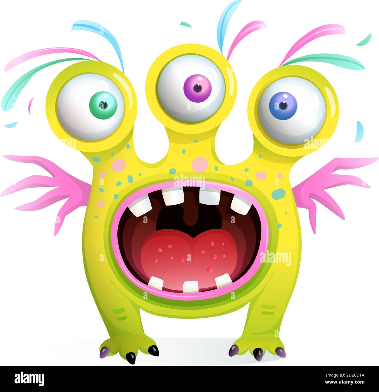 Screaming monster cartoon Stock Vector Images - Alamy