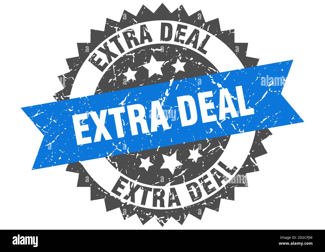 extra deal stamp. round grunge sign with ribbon Stock Vector Image ...