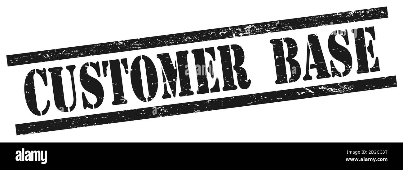 CUSTOMER BASE text on black grungy rectangle vintage stamp Stock Photo ...