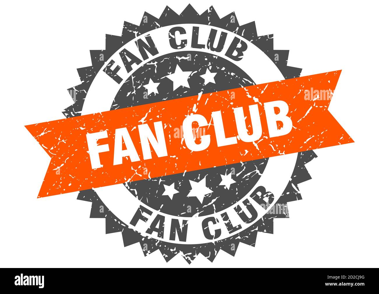 fan club stamp. round grunge sign with ribbon Stock Vector Image & Art ...