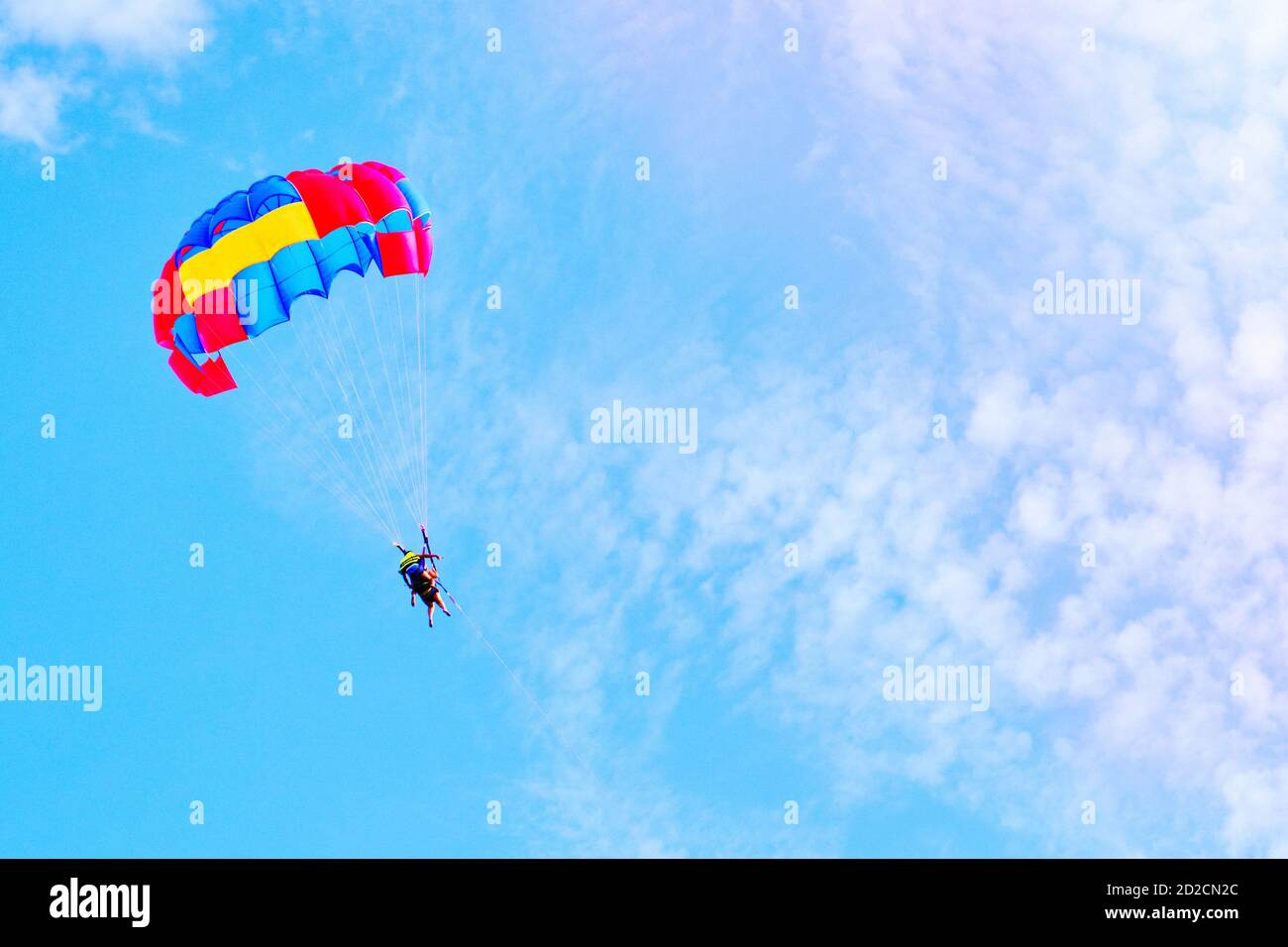 Parasailing - an active form of recreation in which a person is fixed ...