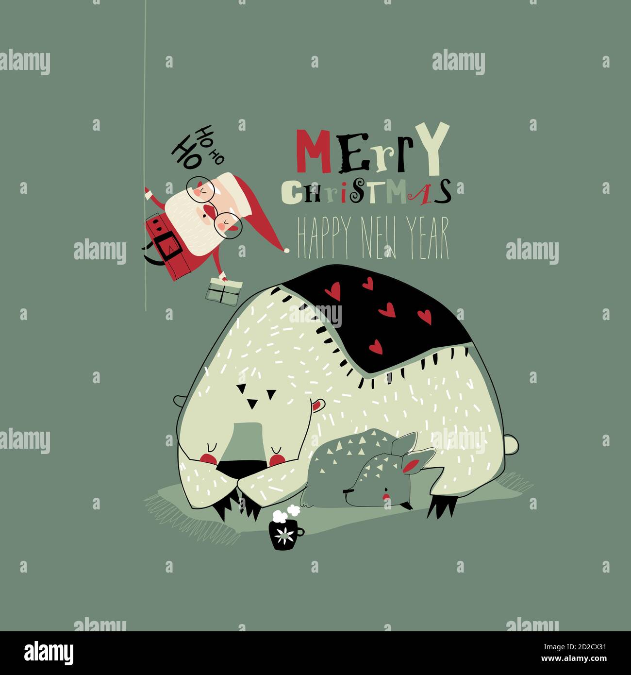 Santa claus giving gifts Stock Vector Images - Alamy