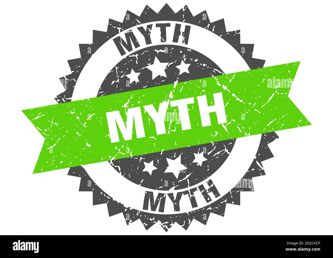 myth stamp. round grunge sign with ribbon Stock Vector Image & Art - Alamy