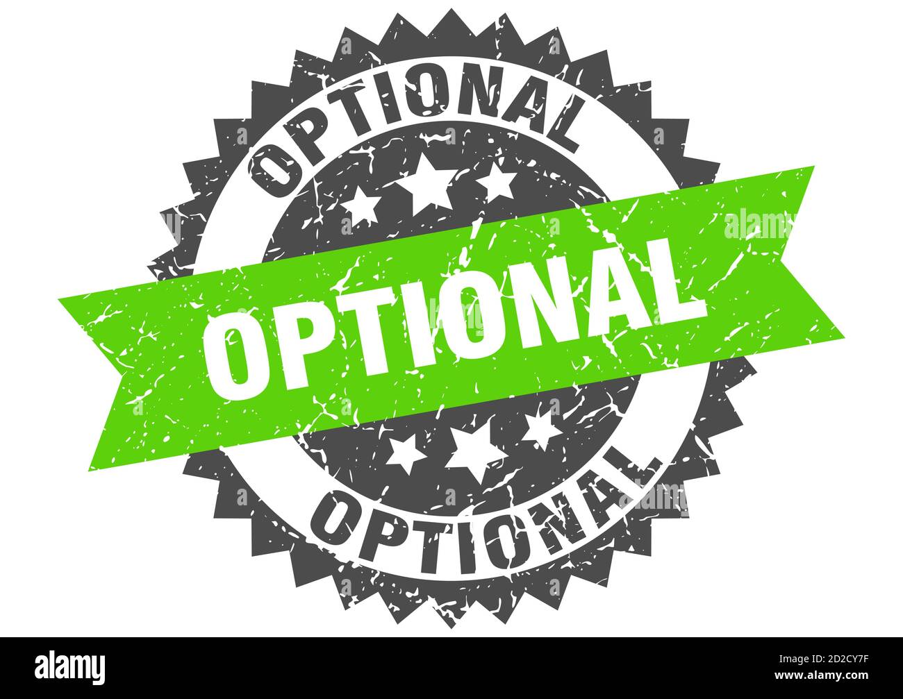 optional stamp. round grunge sign with ribbon Stock Vector Image & Art ...