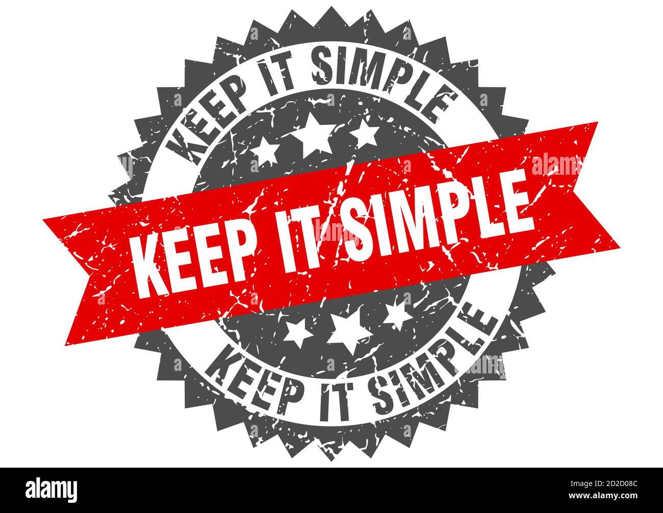 keep it simple stamp. round grunge sign with ribbon Stock Vector Image ...