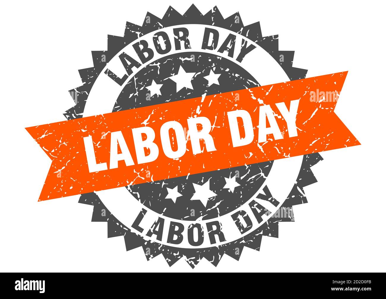 labor day stamp. round grunge sign with ribbon Stock Vector Image & Art ...