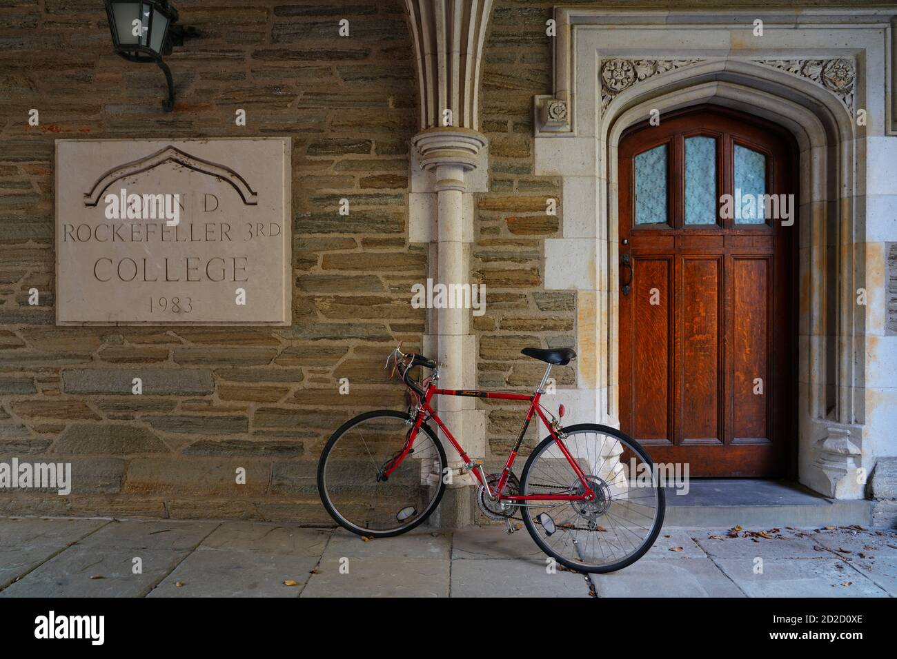 PRINCETON, NJ -30 SEP 2020- View of gothic arches at Rockefeller ...