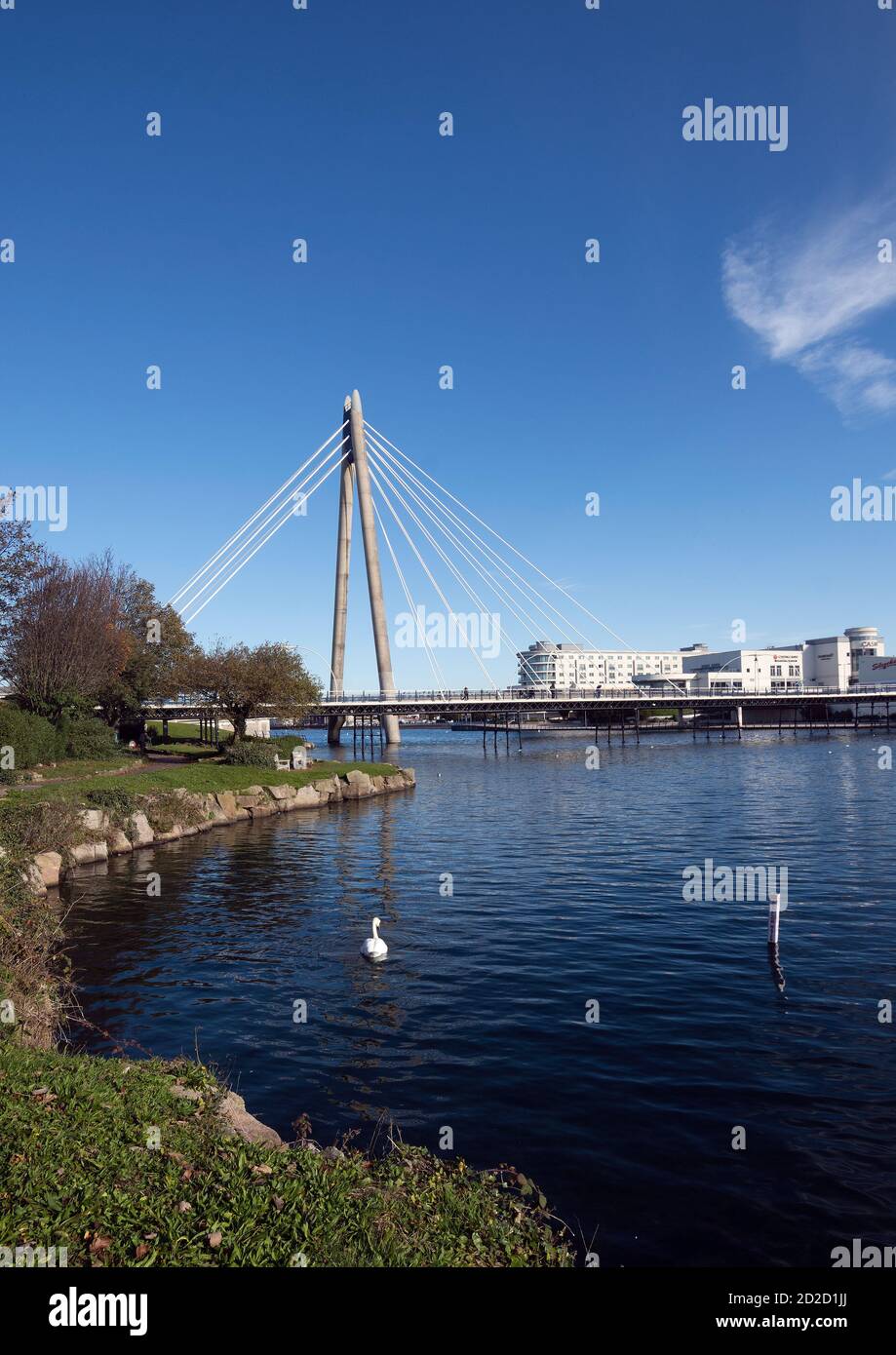 Marine Way Bridge crosses the artificial Marine Lake Stock Photo - Alamy