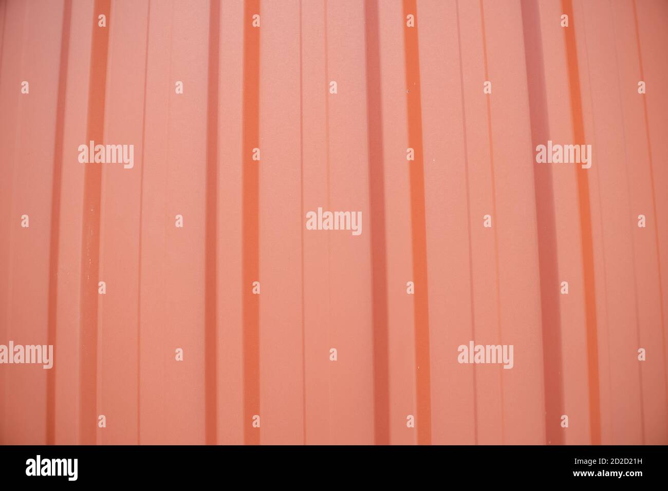 Orange metal sheet roof texture pattern background, vertical stripes ...