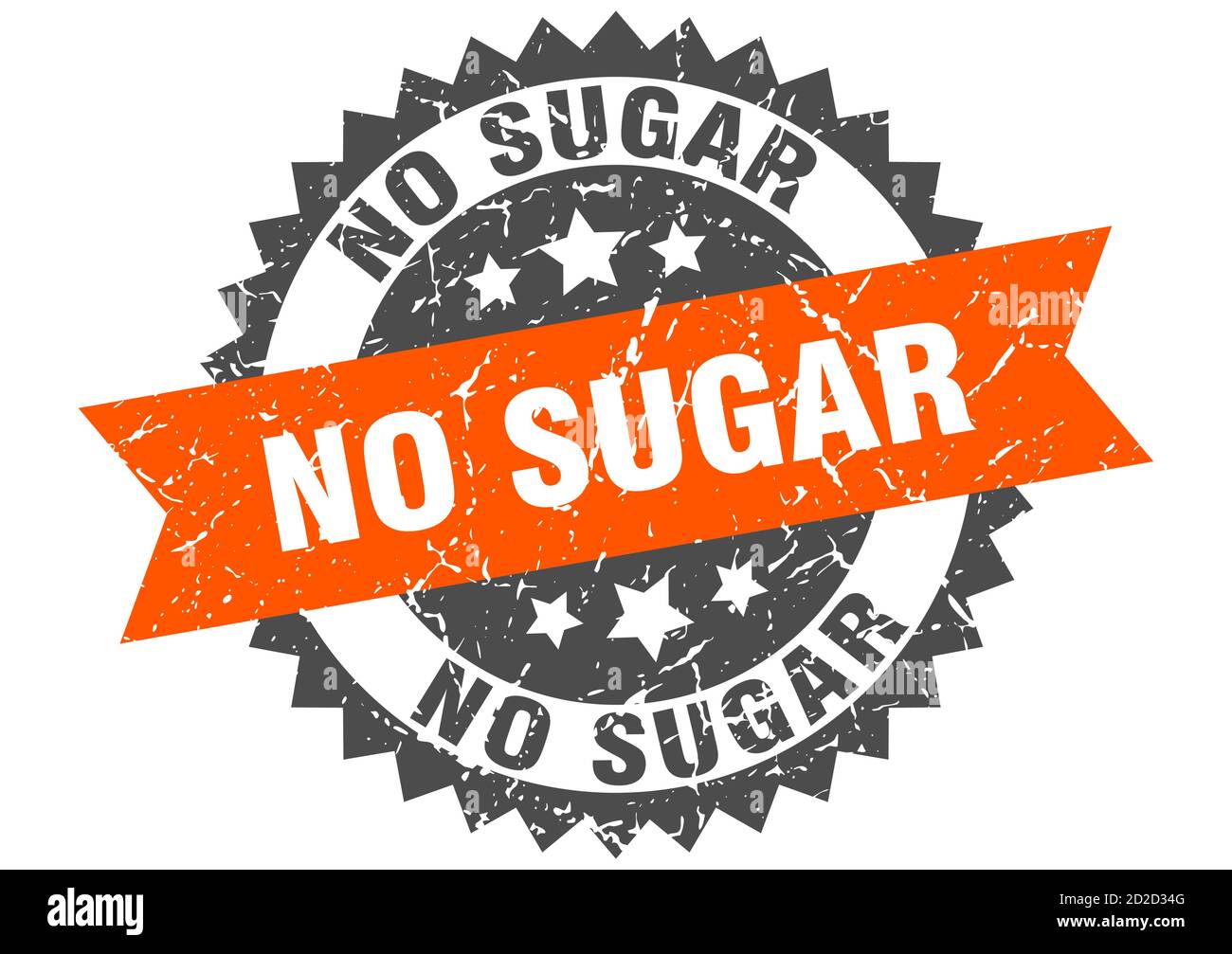 no sugar stamp. round grunge sign with ribbon Stock Vector Image & Art ...