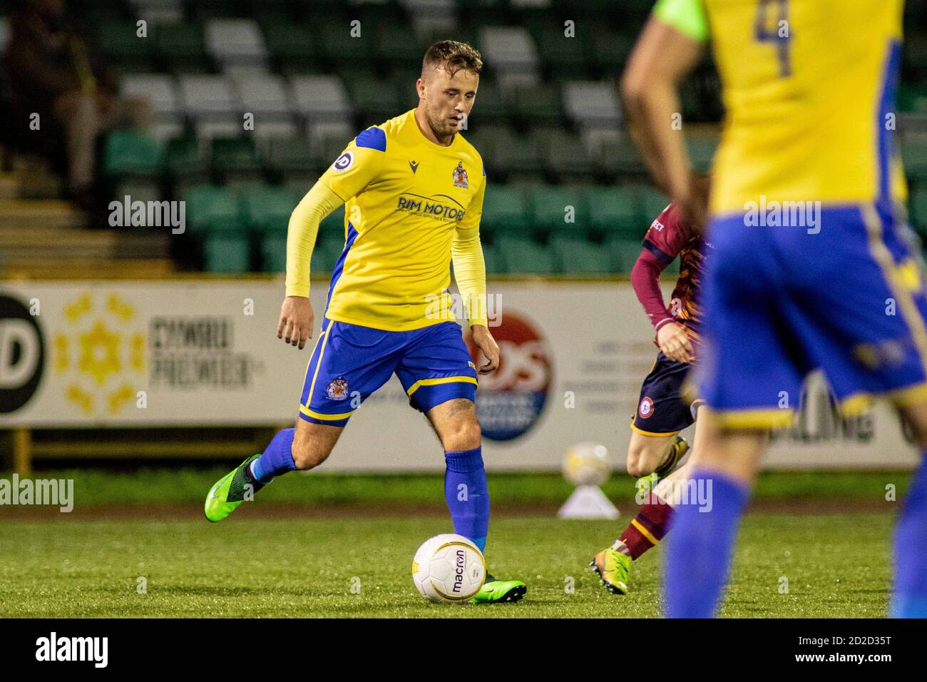 Barry, Wales, UK. 6th Oct, 2020. Jordan Cotterill of Barry Town United ...