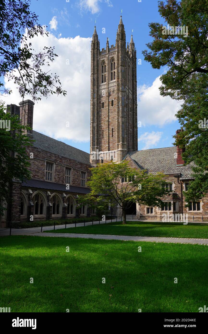PRINCETON, NJ -30 SEP 2020- View of gothic arches at Rockefeller ...