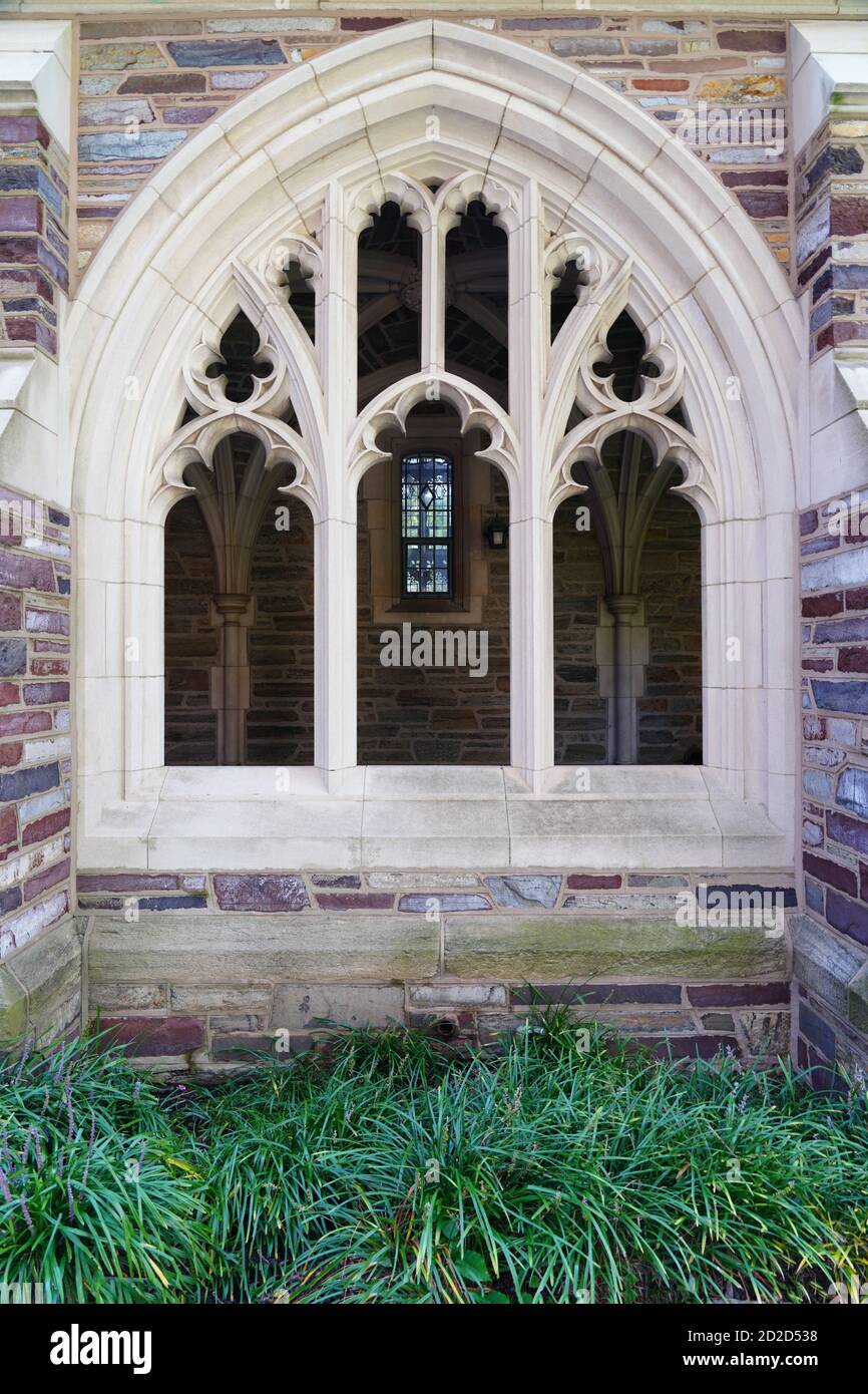 PRINCETON, NJ -30 SEP 2020- View of gothic arches at Rockefeller ...