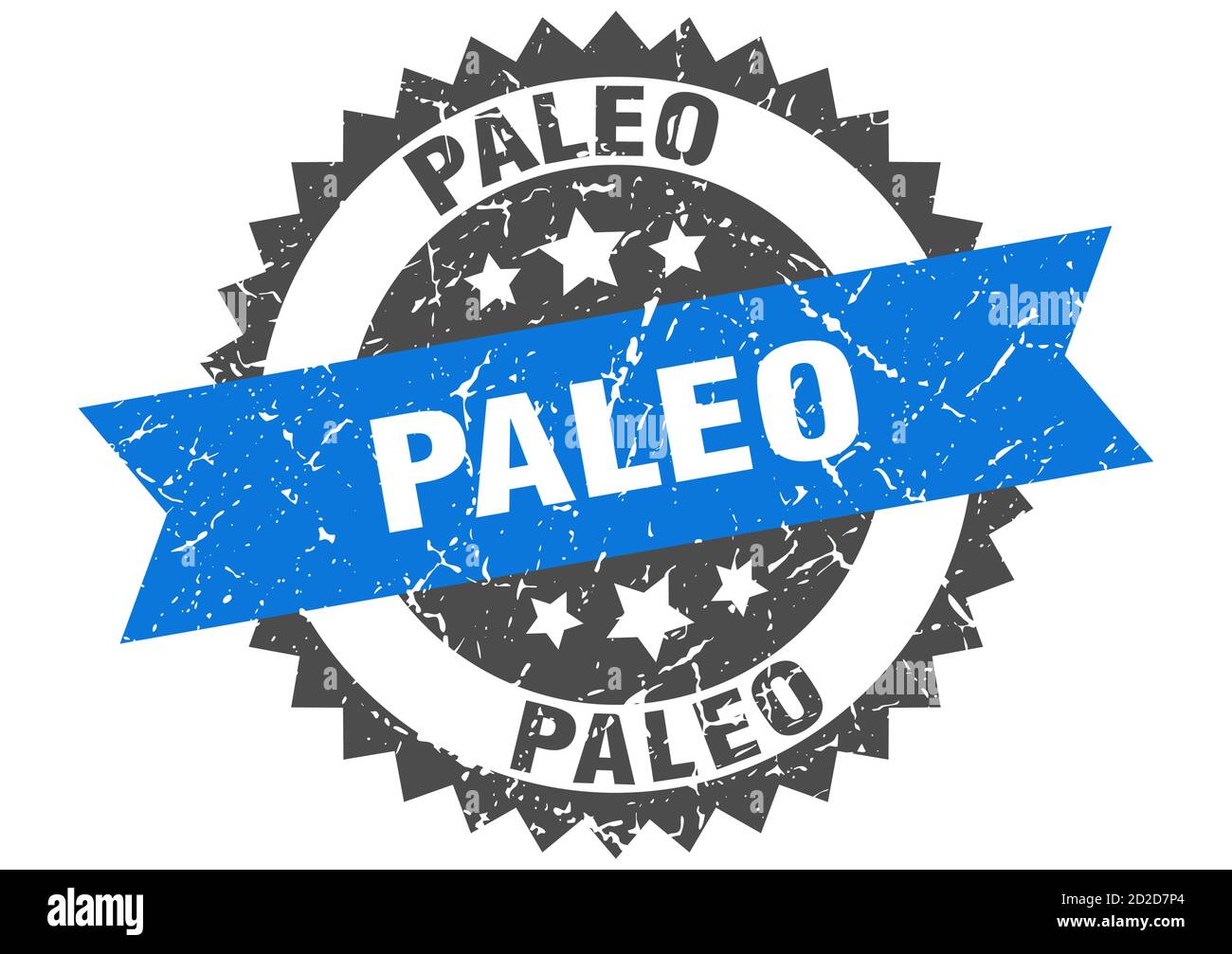 paleo stamp. round grunge sign with ribbon Stock Vector Image & Art - Alamy