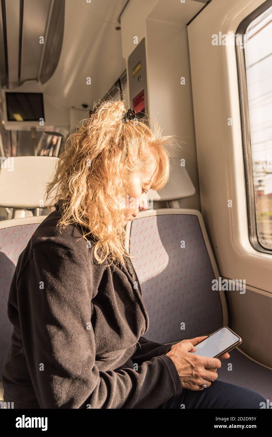 Adults traveling train hi-res stock photography and images - Alamy