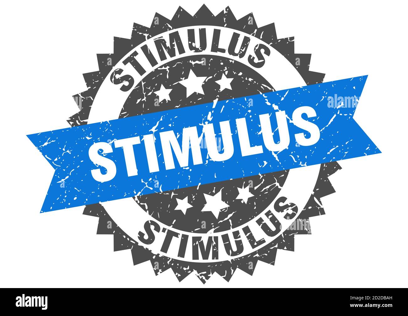 stimulus stamp. round grunge sign with ribbon Stock Vector Image & Art ...
