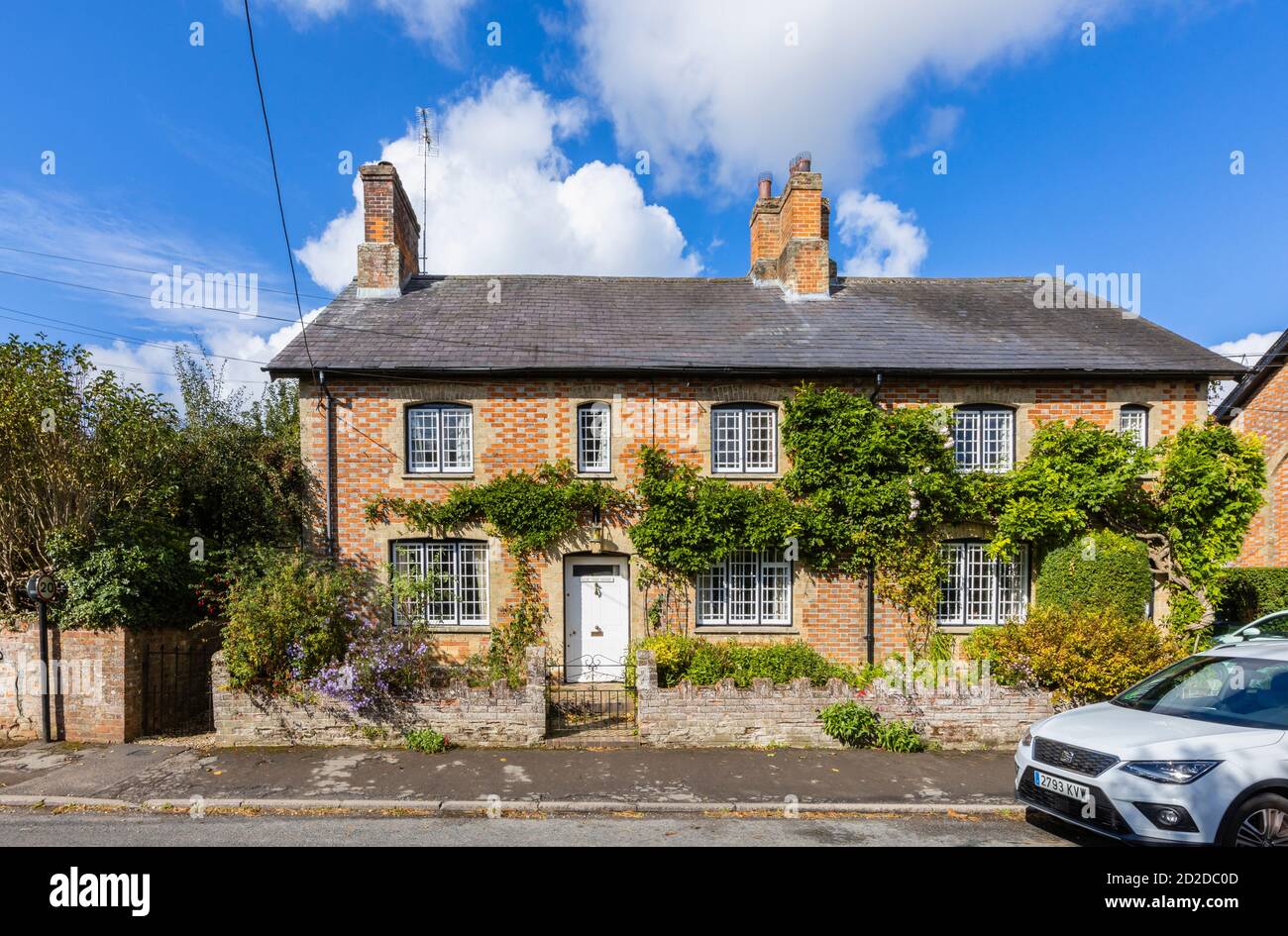 Roadside cottage with attractive local style patterned brickwork in ...