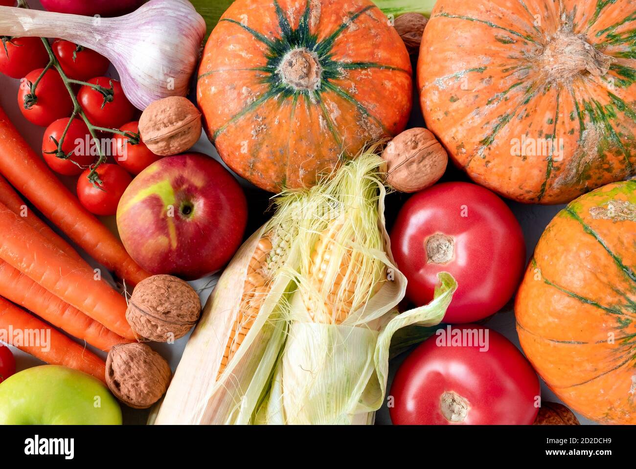 Close-up food background of seasonal autumn vegetables Stock Photo - Alamy